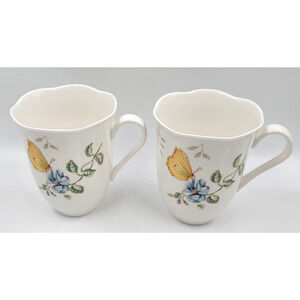 Lenox | Dining | Lenox Butterfly Meadow Dragonfly Mugs 425 Scalloped ...